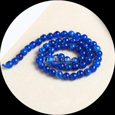 Cina Perle di forma rotonda lucidate perle in vari colori vari calcedoni fili di perle sciolte per gioielleria forniture in vendita