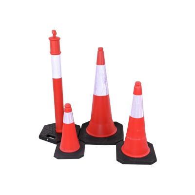 China 50cm Laranja / Azul / Verde PVC EVA Cone Direcional de Tráfego Para Segurança Rodoviária à venda