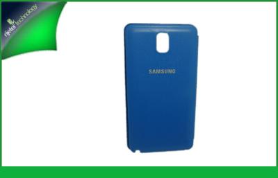 中国 青い携帯電話の革は Samsung ギャラクシー ノート 3 の蓄電池カバー、下検分機能を包装します 販売のため