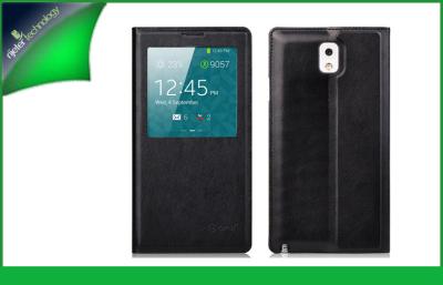 中国 Samsung ギャラクシー ノート 3 の蓄電池カバー、スマートな下検分の PU の革電話箱 販売のため