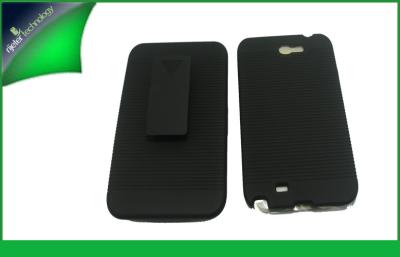 中国 Samsung ギャラクシー ノート 2 N7100 のための黒い PC/TPU Kickstand の電話箱を作って下さい 販売のため