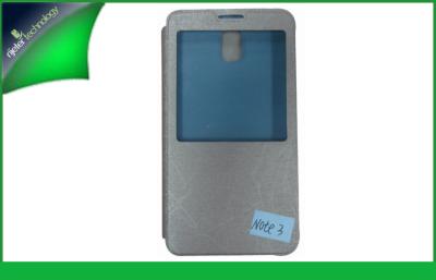 中国 Samsung ギャラクシー ノート 3 の蓄電池カバー、スマートな下検分の PU の革電話箱 販売のため