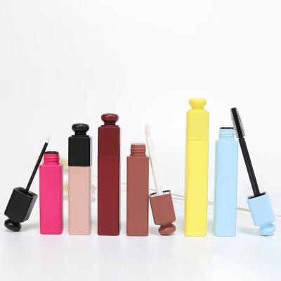 China Customized Empty Plastic Mascara Tube Cosmetic Packaging Container with Mascara Brush Head for sale