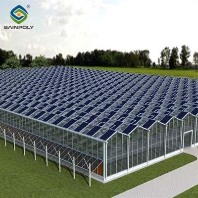 中国 ガラスのポリカーボネートカバー 自動システムを含む太陽光温室 販売のため