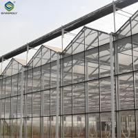 Quality Modern Venlo Greenhouse Farming Commercial Glass Greenhouse With Steel Frame for sale
