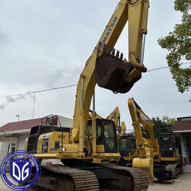 Used Komatsu PC490 Excavator - Side View