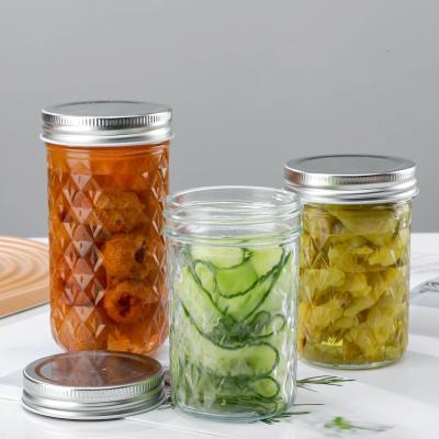 Κίνα Glass Wide Mouth Canning Preserving Food Storage Jars With Metal Lids προς πώληση