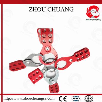 China Plastic body  Customized Logo Steel Safety Lockout Hasp with Hook Hasp zu verkaufen
