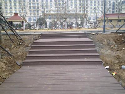 Cina Anti pavimentazione UV della piattaforma della piscina WPC, Decking composito grigio in vendita
