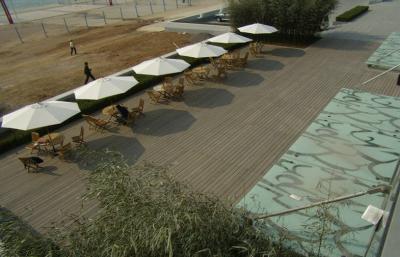 Cina La pavimentazione solida della piattaforma di WPC con la superficie del grano per resto e si rilassa in vendita
