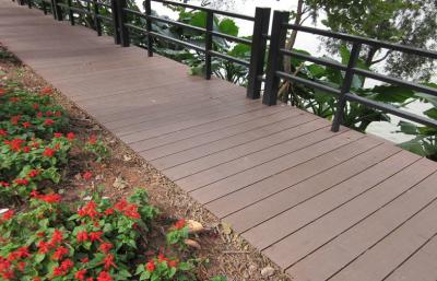 China Eco - plataforma amigável de WPC que pavimenta Brown impermeável para o passeio à beira mar à venda