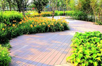 Cina Tempo - superficie del grano della pavimentazione della piattaforma della prova WPC per la decorazione del parco in vendita