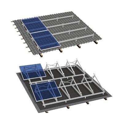 Chine Aluminium solaire de système de support de toit plat d'alimentation d'énergie de maison de 10KW 30KW à vendre