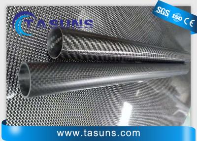 Cina Tessuto dei tubi 3k del giro della fibra del carbonio intrecciato alto modulo in vendita
