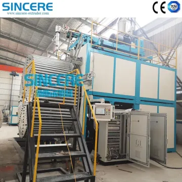 Plastic PE/PP Spiral Winding Corrugated Sewerage Pipe Extrusion Extruder Production Machine Line