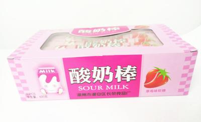 중국 스트로베리 플레버 요구르트는 달콤하고 시큼한 캔디 / 과일 씹는 캔디를 붙입니다 판매용