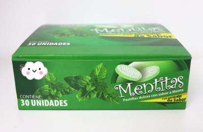 China 8g Strong Mint Flavor Compressed Candy Packed In Plastic Round Box for sale