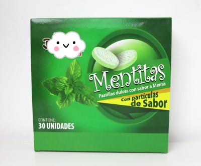 China 8g Strong Mint Flavor Compressed Candy Packed In Plastic Round Box for sale