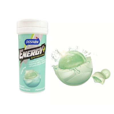 Cina Lime Mentol Flavor Center Energy Mints riempiti con forma di caramella OEM Factory in vendita