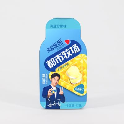 중국 Do's 농장 금속 용기 콜린 피츠패트릭 무설탕 박하 사탕 바다 소금 레몬 저지방 신선한 22g 판매용