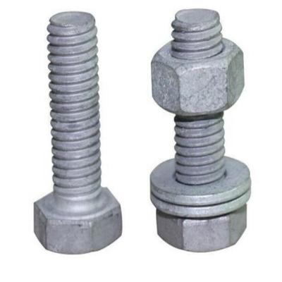 Cina Bolt DIN933 DIN934 galvanizzato a caldo di livello industriale per prestazioni durature in vendita