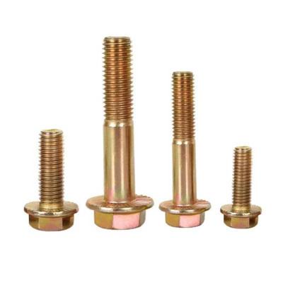 Cina 12.9 di grado giallo zinco rivestito DIN6921 Hex Head Flange Bolt M10 M12 M6 per edifici in vendita