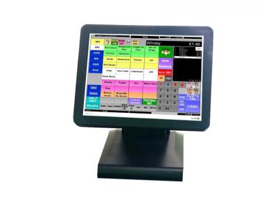 China Terminal NOVO preto todo da posição do painel de toque do monitor do tela táctil de 15 polegadas em um para o restaurante à venda