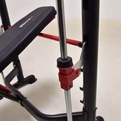 Indoor Weight Lifting Bench and Power Rack for Strength Training in Dark Grey