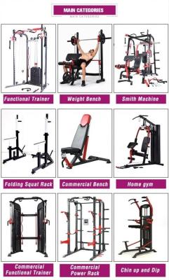 Chine Banque de chargement multi-port réglable/banque d'utilité pour équipement de gym à domicile en noir à vendre