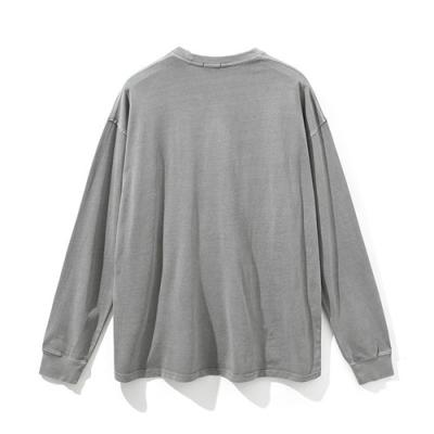Cina I polsini costolati di Crewneck orlano le magliette felpate lunghe Terry Sweatshirt francese della manica in vendita