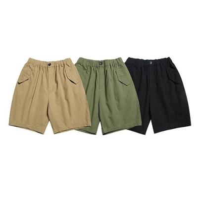 Cina OEM maufactory Summer men's solid color front bag shorts loose straight tube work pants in vendita