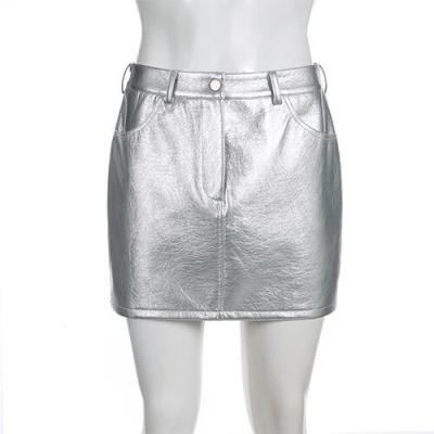 Cina OEM Autumn Street Tide PU Leather Skirt European American Hot Girls Style in vendita