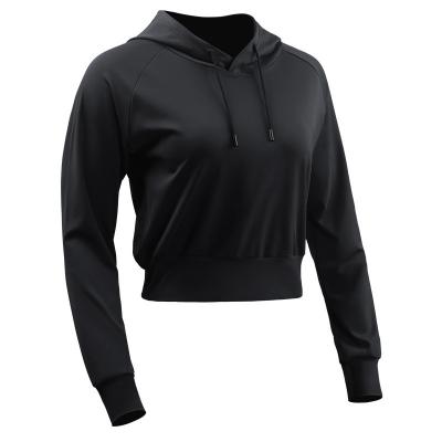 Cina Manica lunga causale Front Zipper Crop Top con il rivestimento atletico di alta yoga respirabile della vita in vendita