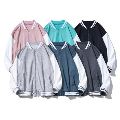 Cina M-XXXL stanno sul rivestimento casuale di baseball delle ragazze dei ragazzi colorato collare del rivestimento di bombardiere in vendita