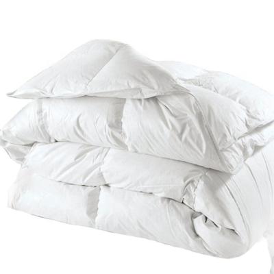中国 Warm White King Goose Down Pleated Comforter Set Bedding Egyptian Cotton 販売のため