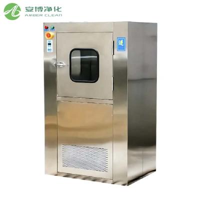China Dynamic Air Shower Pass Box With UV Lamp For Electronics Manufacturing for sale