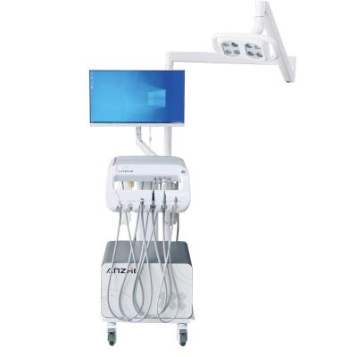 중국 PC와 구강 카메라가 있는 독특한 치과 트롤리 2 in 1 공장 치과 치료 장치 LED 조명 판매용