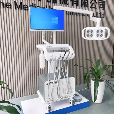 중국 PC와 구강 카메라가 있는 독특한 치과 트롤리 2 in 1 공장 치과 치료 장치 LED 조명 판매용