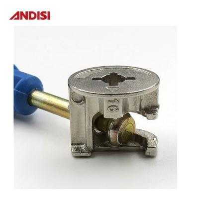 Κίνα Μίνι Fix Dowel Fastener Zinc Alloy Eccentric Cam για έπιπλα που συνδέουν 3 σε 1 μπουλόνι προς πώληση