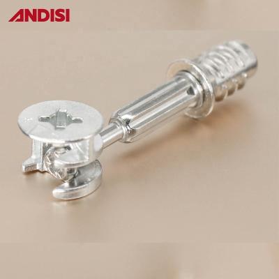 Κίνα Μίνι Fix Dowel Fastener Zinc Alloy Eccentric Cam για έπιπλα που συνδέουν 3 σε 1 μπουλόνι προς πώληση