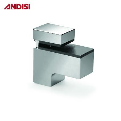 중국 OEM 진크 합금 강철 높이 조절 0-22mm 벽 장착 각 유리 유리 선반 고정 유리 클램프 판매용
