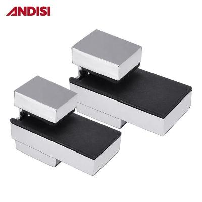 중국 OEM 진크 합금 강철 높이 조절 0-22mm 벽 장착 각 유리 유리 선반 고정 유리 클램프 판매용