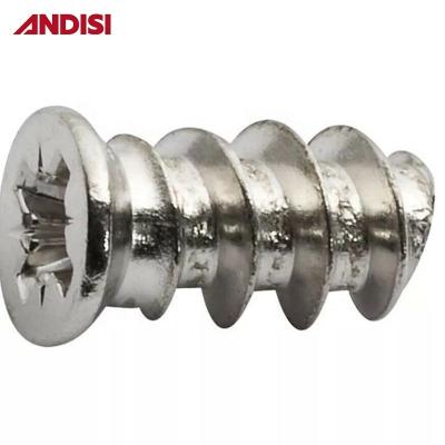 중국 포지 드라이브 확인 나사 M6 카운터심크 헤드 유로 나사 13mm 가구 장착 판매용