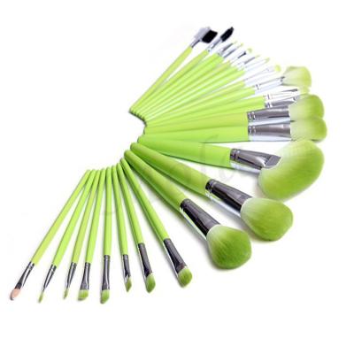 Cina 24 capelli naturali della maniglia di bambù di PCS compongono il set di pennelli con la borsa verde in vendita