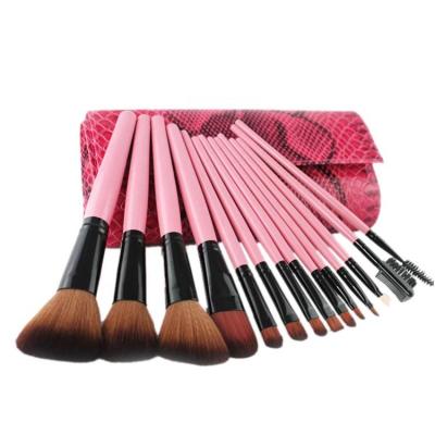 Cina Set di pennelli professionali di trucco del ODM Alumium Ferrul con il caso rosa del coccodrillo in vendita