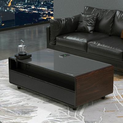 Chine Meubles de salon Souffle réfrigérateur intelligent moderne avec double haut-parleur et chargeur USB à vendre