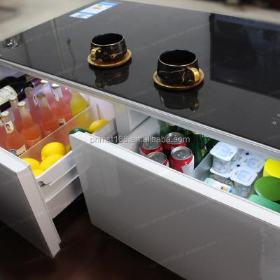 Chine Accueil Meubles réfrigérateur à café intelligent Table avec verre trempé et refroidisseur de boissons bières à vendre