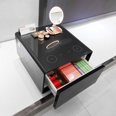 Κίνα Έπιπλα έξυπνου σαλονιού Μίνι πλάι τραπέζι με ηχεία Ασύρματο φορτιστή ψυγείο προς πώληση