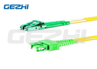 China 1310/1550nm LC APC naar SC APC Duplex OS2 Single Mode PVC 2,0 mm Fiber Optic Patch Cable Te koop