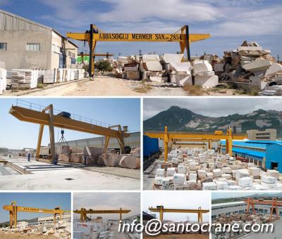 Cina doppie gru a cavalletto resistenti della trave 80ton per il sollevamento di pietra di marmo e del granito in vendita